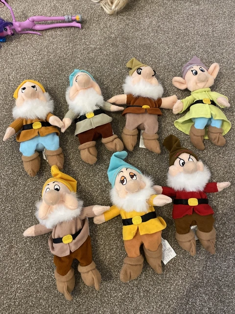 7 X OFFICIAL Disney Seven Dwarfs 9” Soft Toys, Full Set Vgc £26.00 ...