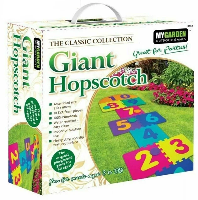 GIANT HOPSCOTCH INDOOR Outdoor Garden Fun Family Hopscotch Game Set ...