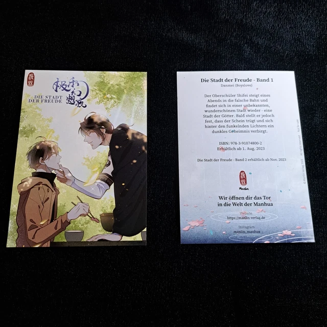 MANLIN POSTKARTE DIE STADT der Freude Manga Anime Con23Baer EUR 1,50 ...