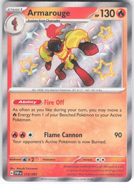 ARMAROUGE - SHINY Rare SV: Paldean Fates 115/091 NM $9.00 - PicClick AU