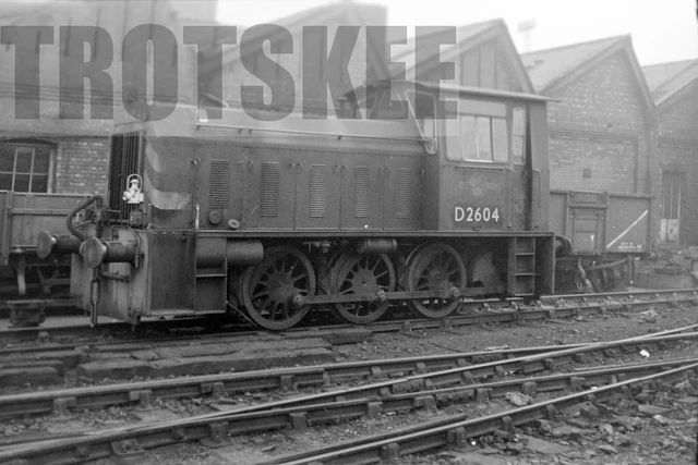 35MM NEGATIVE BR British Railways Diesel Loco D2604 Class 05 Ardsley ...
