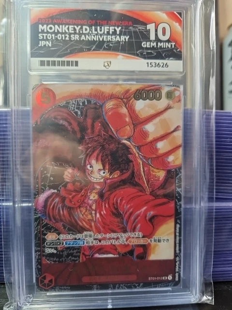 ONE PIECE CARD game ST01-012 Monkey D Luffy Special Anniversary Alt Art ACE 10 £55.99 - PicClick UK