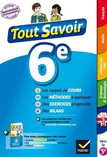 TOUT SAVOIR 6E Nouveau programme: pour réviser dans toutes... | Livre ...