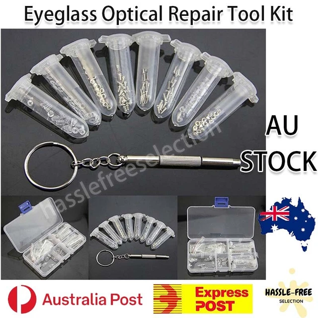 EYEGLASS SUN GLASSES Optical Repair Tool Screw Nut Nose Pad Assortment ...