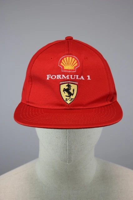FERRARI FORMULA 1 Team Shell Vintag 90s Racing Red Cap Mens One Size ...