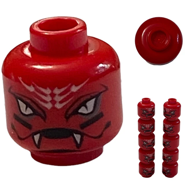 LEGO MINIFIGURE HEAD Alien with White Snake Eyes & Mouth w/ Fangs NEW ...