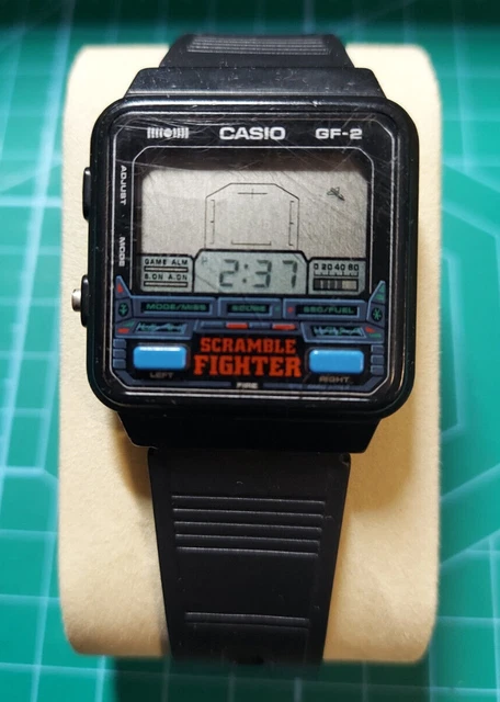 CASIO GF-2 &SCRAMBLE Fighter" - Rare vintage game watch $350.00 ...