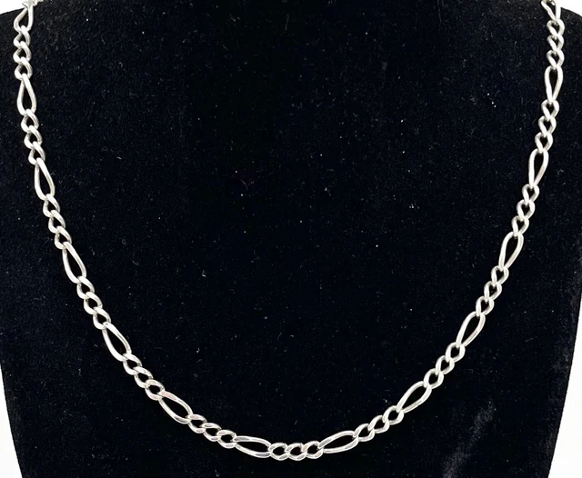 925 / UNISEX Cadena de Plata, Figaro Cadena, 52 CM Largo, Buen Estado ...