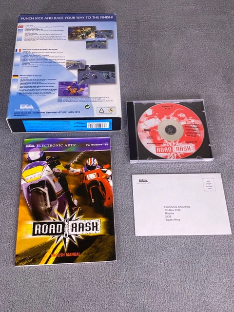 ROAD RASH BIG Box PC CD Rom Game Windows 95 Electronic Arts Classics ...