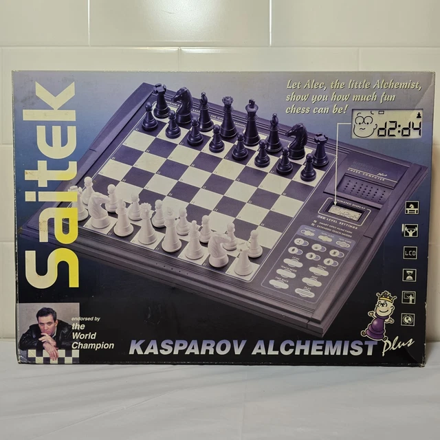 SAITEK KASPAROV CONQUISTADOR Chess Computer Electronic Chess Set Rare ...