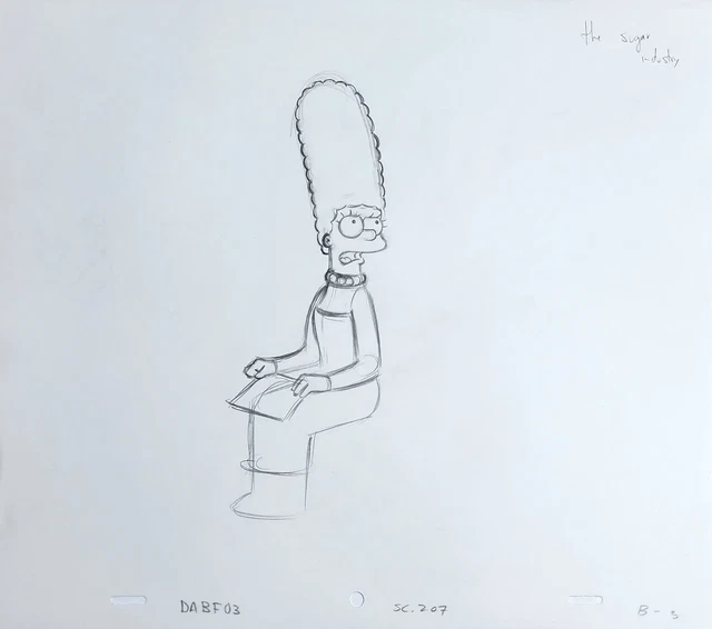 SIMPSONS ANIMATION PRODUCTION Cel Drawing: Marge - 3912 £55.58 ...