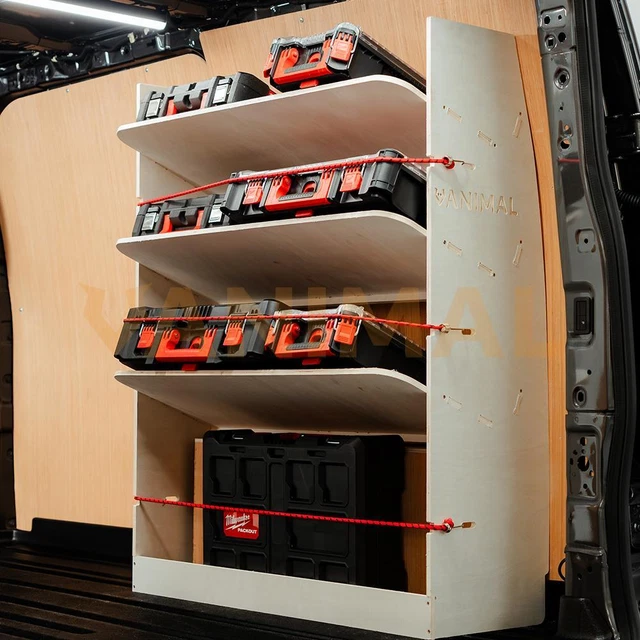 FORD TRANSIT CUSTOM 2024+ SWB Milwaukee PackOut Rear Racking £240.00 ...