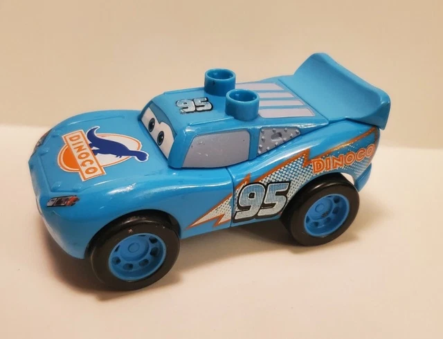MEGA BLOKS DISNEY Pixar Cars Lightning McQueen # 95 Dinoco Blue Version ...
