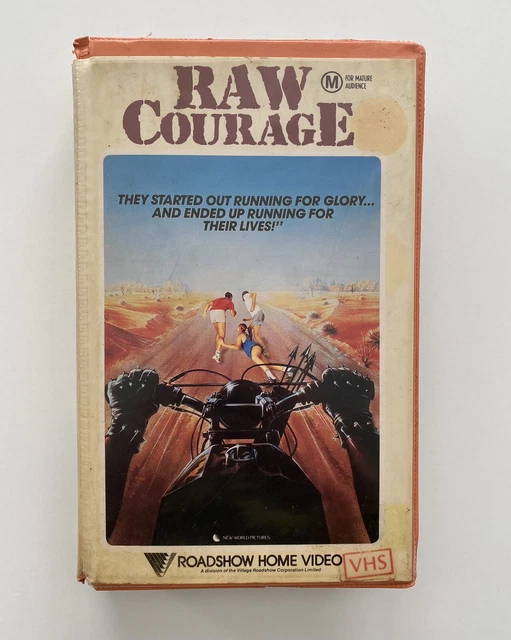 RAW COURAGE [VHS] Roadshow Video Big Box Ex-Rental Tape Clamshell ...