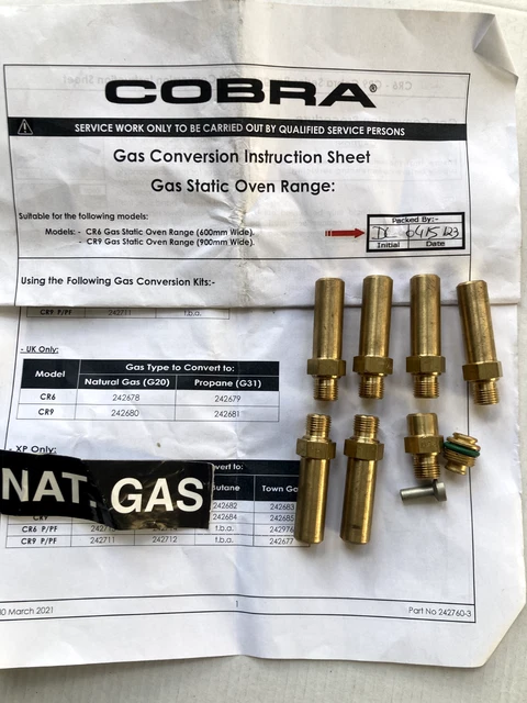 BLUE SEAL COBRA Cr9 Nat Gas Conversion Kit £94.30 - PicClick UK