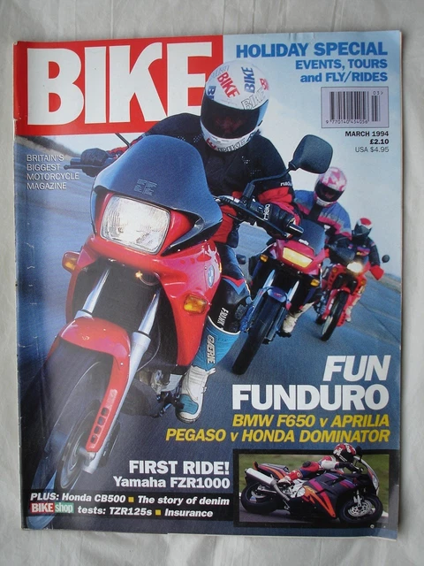 BIKE MAGAZINE - March 1994 - Holiday Special - Honda Dominator|F650 ...