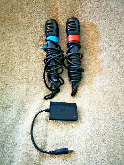 SONY SINGSTAR MIKROFONE und USB-Adapter PS2 | PS3 | PS4 Playstation ...