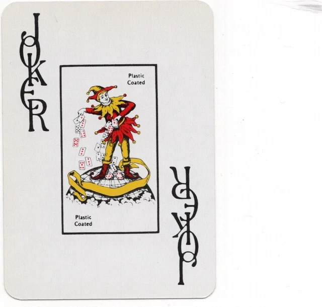 RARE MODERN &CARTA Mundi Type in an Oblong Design" JOKER Play Card #38 ...