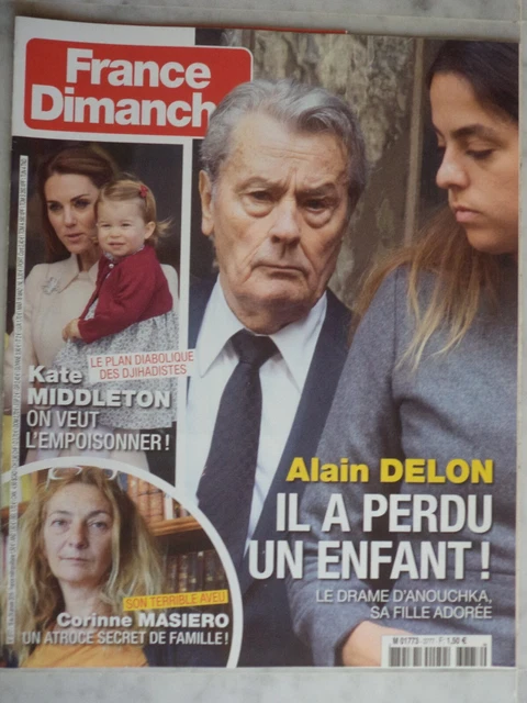 FRANCE DIMANCHE 3777 DELON Bruel KATE Sy BOCUSE Masiero BOON BARDOT ...