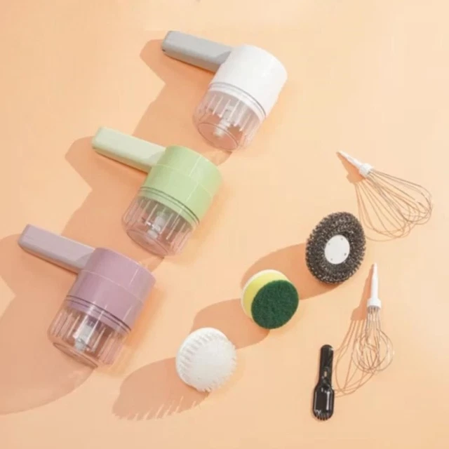 WIRELESS ELECTRIC VEGETABLE Slicer Dicer Pull Chop Mechanism Cutters ...