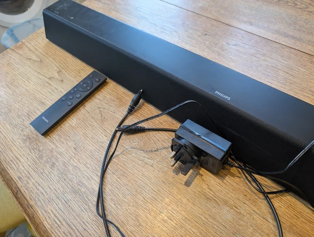 PHILIPS SOUND BAR with Subwoofer, Optical Cable, and Remote Control £37 ...