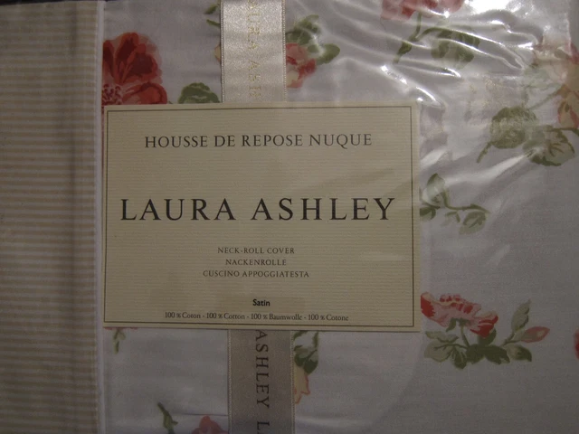 LAURA ASHLEY KISSENBEZUG/ Nackenrollenhülle Angelique Creme Rosen ...