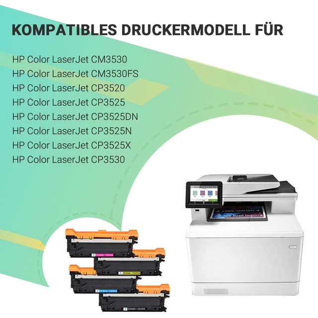 3 X TONER compatible pour HP 507A Color LaserJet CP3525 CP3520 CP3525X ...