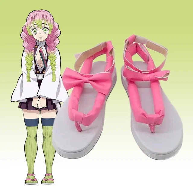 COSPLAY DEMON SLAYER Kanroji Mitsuri Shoes Sandals Halloween Costume ...