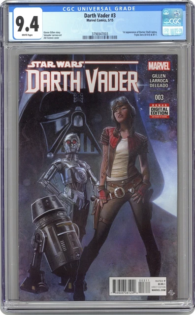 STAR WARS DARTH Vader # 3A Granov 1st Imprimé Cgc 9.4 2015 3796947003 ...