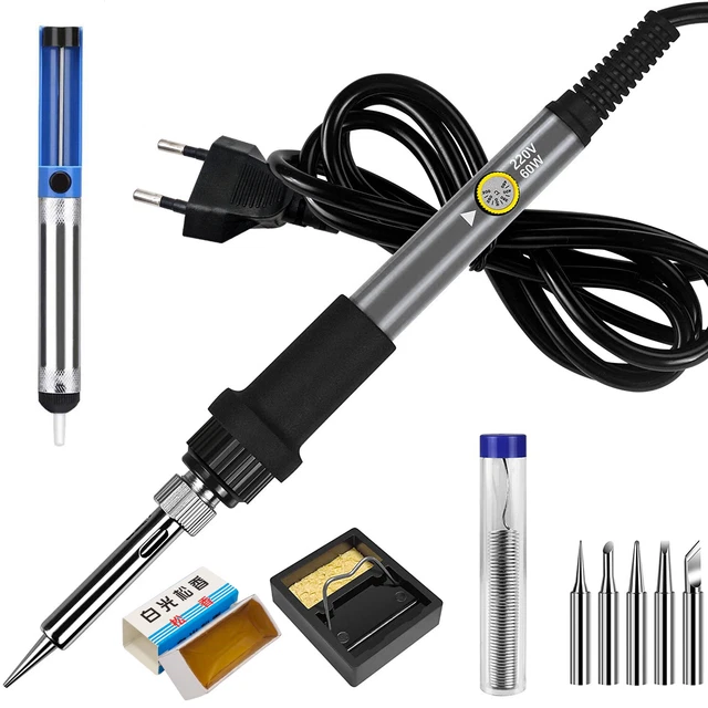 FER À SOUDER Kit 60W Électrique Soudure Electronique Température Réglable 220V EUR 15,39 ...