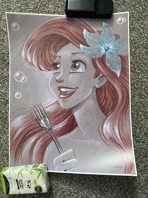 DISNEY THE LITTLE Mermaid Ariel Art Print By Brianna Garcia Signed By ... DISNEY THE LITTLE Mermaid Ariel Art Print By Brianna Garcia Signed By ...
