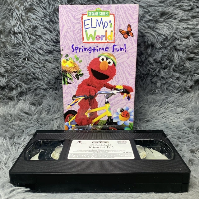 ELMOS WORLD SPRINGTIME Fun VHS 2002 Sesamstraße klassischer Cartoon ...