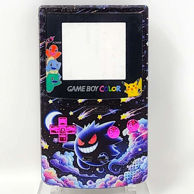 POKEMON GENGAR NIGHT Sky Gameboy Color diy housing shell nintendo gbc ...