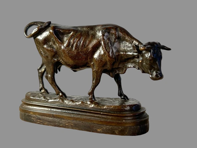 SCULPTURE EN BRONZE DU XIXe DANS LE GOUT DE ROSA BONHEUR REPRESENTANT UNE VACHE EUR 450,00 ...