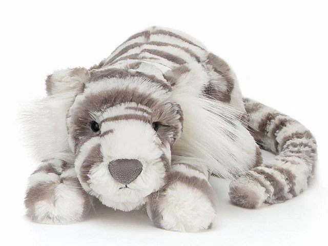 HUGE JELLYCAT SACHA Snow Tiger: Rare Wild Cat Plush, New Soft Stuffed ...