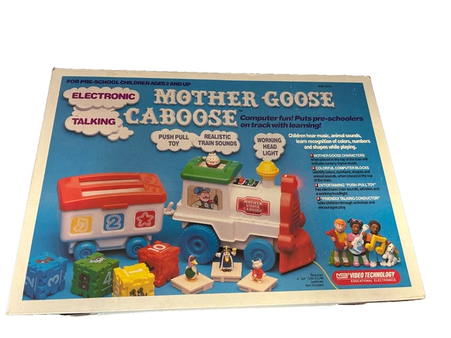 MOTHER GOOSE CABOOSE Vintage 1989 Vtech Train Set Learning Express with ...