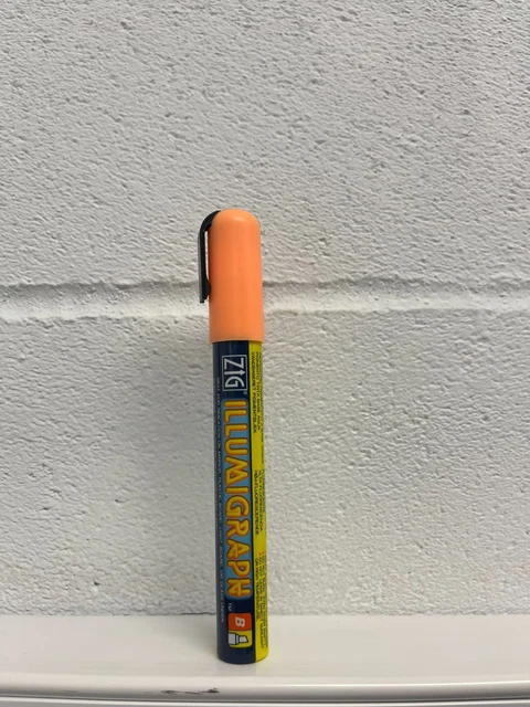 KURETAKE ZIG ILLUMIGRAPH PMA-510 Wet-Erase Chalk Pen Broad Tip – Orange ...