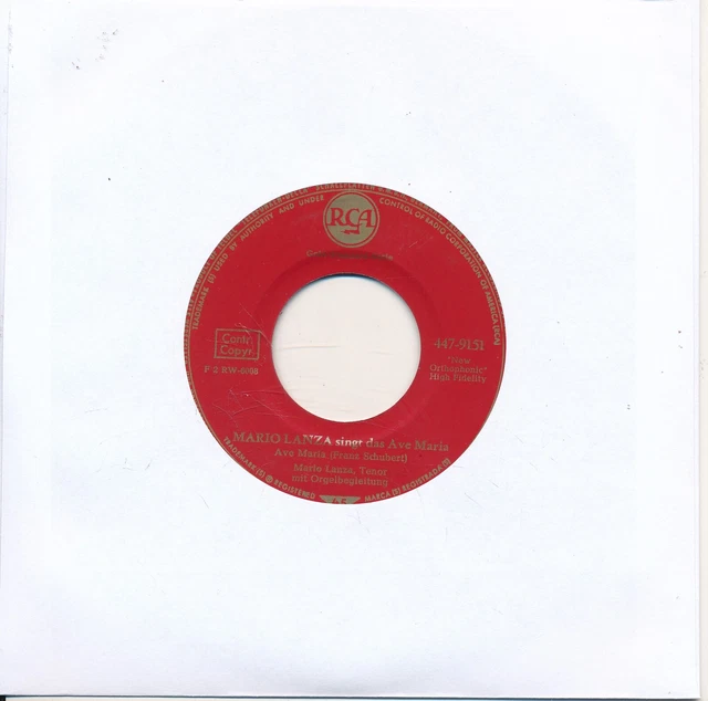 MARIO LANZA SINGT das Ave Maria - Gold Standard - LC Single 7" Vinyl 296/02 EUR 4,99 - PicClick FR