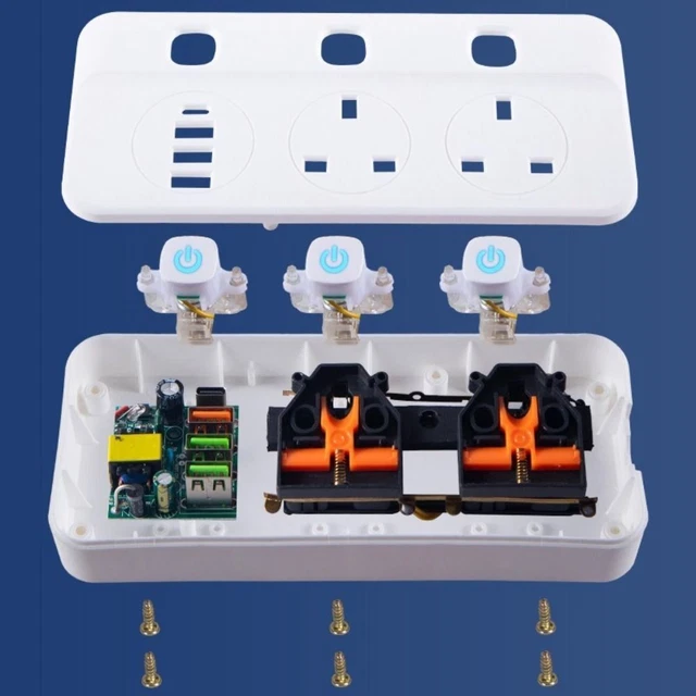 PC MULTI UNIVERSAL Outlet Copper Wiring Socket USB Electrical Socket ...