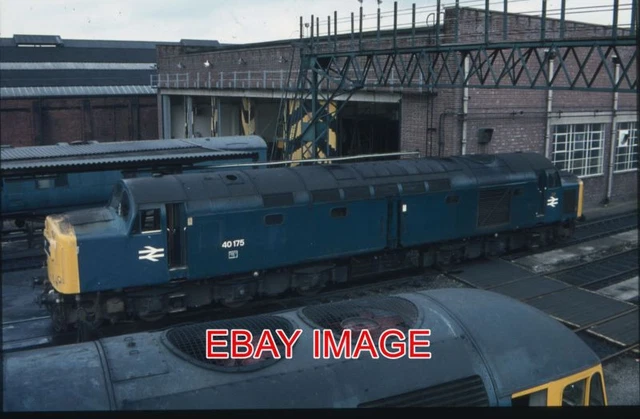 ORIGINAL 35MM SLIDE CLASS 40 LOCO NO 40175 AT LONGSIGHTS 5/81 £3.50 ...
