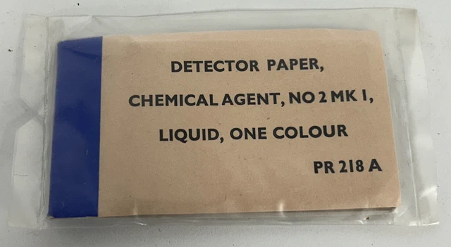 BRITISH MILITARY ISSUE NBC Detector Paper, Chemical Agent, No.2 Mk.1 ...