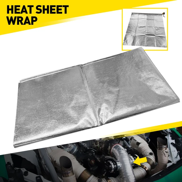HEAT BARRIER REFLECT Sheet Self Adhesive High Temp Heat Shield Wrap ...