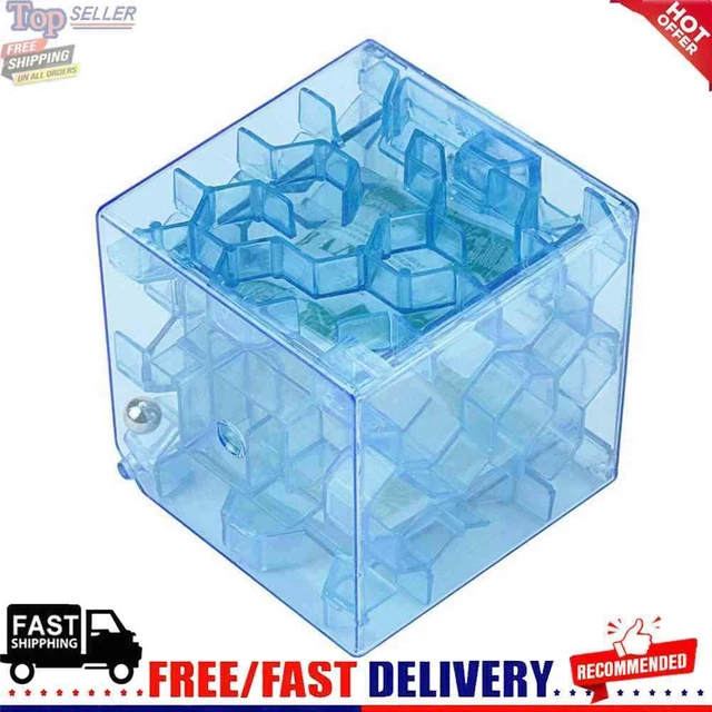PLASTIC MONEY SAVING Maze Cube 3D Sequential Puzzle Box Christmas Gift ...