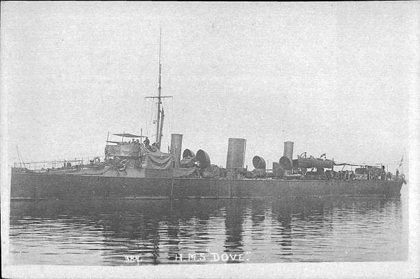 BRITISH ROYAL NAVY Battleship Destroyer HMS Dove SHIPPING NAVAL OLD ...