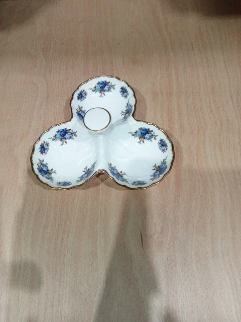 VINTAGE ROYAL ALBERT Moonlight Rose Trefoil Dish Condiments, Nuts £27. ...