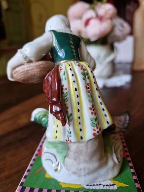 FERMIÈRE PORCELAINE DE Saxe Signée Carl Thieme Dresden Fin XIX EUR 30 ...