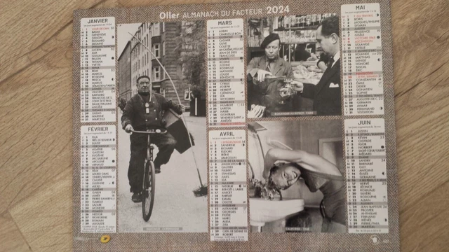 CALENDRIER LA POSTE 2024. Almanach du Facteur Photos anciennes Noir et ...