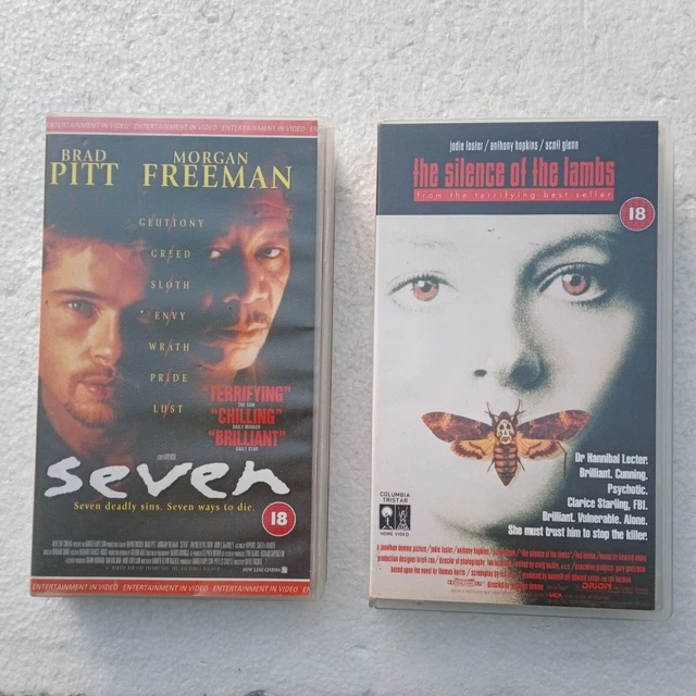 SILENCE OF THE Lambs & Se7en VHS video Brad Pitt/Jodie Foster/Ant ...