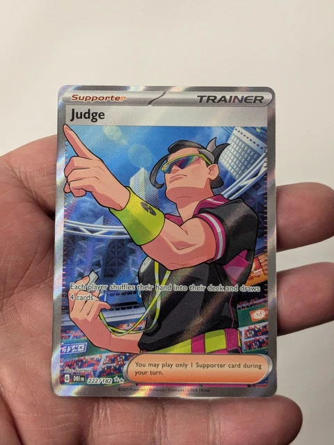 JUDGE 222/182 POKÉMON TCG Destined Rivals Full Art Secret Rare NM Free ...