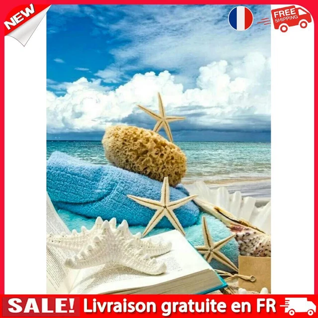 DIY 5D MOSAIC Sea Shell Resin Painting Kit Full Drill Round Diamond ...